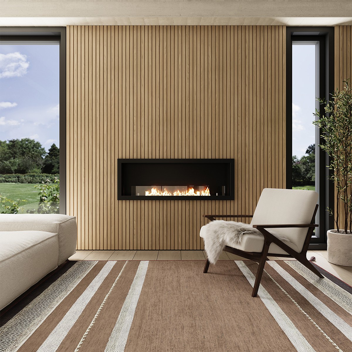 Solid Oak Slat Wall Panels (15 SF) – WoodPlank