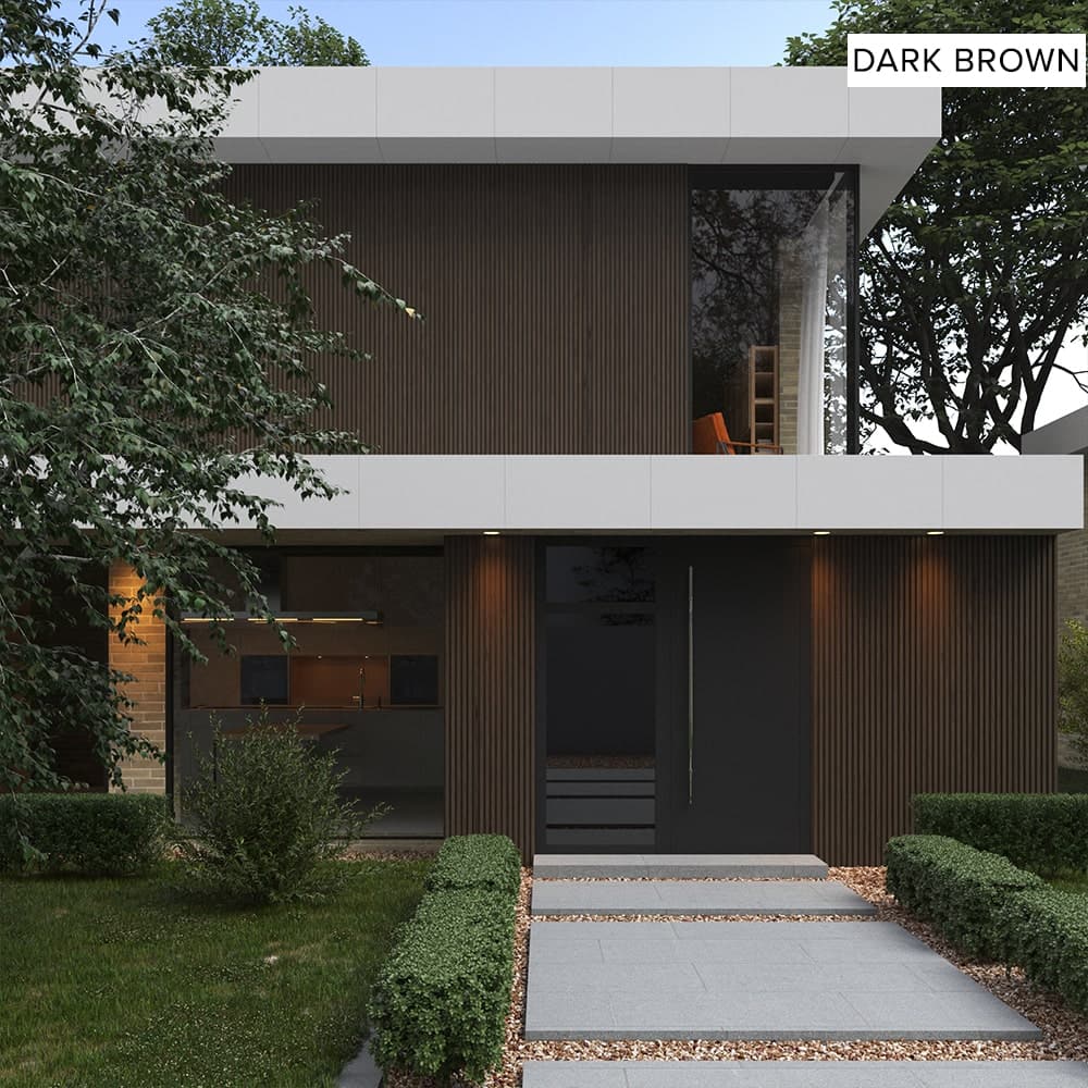 Composite Narrow Slat Exterior Cladding (25.2 SF) – WoodPlank